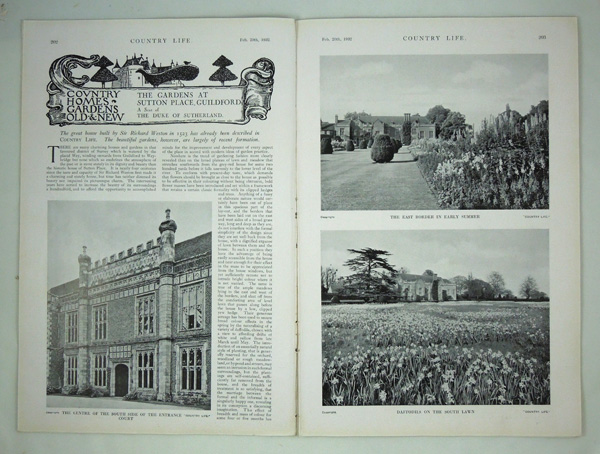 Country Life Magazine on Sutton Place Gardens 1932