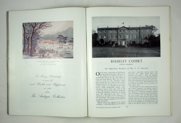 Antique Collector 1962 featuring Haseley Court in Oxfordshire