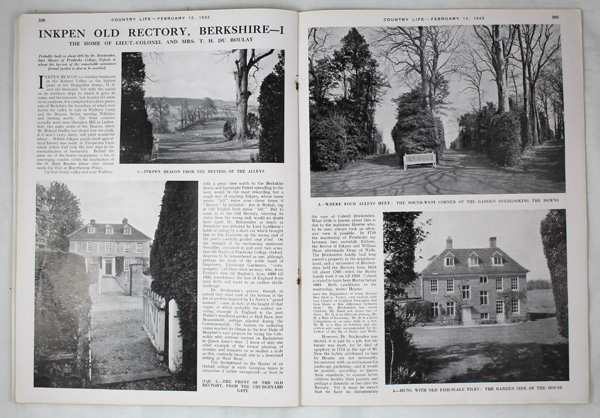 Country Life Magazine on Inkpen Old Rectory in Berkshire Feb 12th 1943